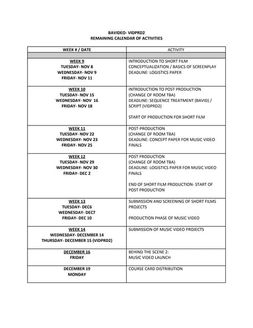 Bavideo Shooting Exercise | PDF