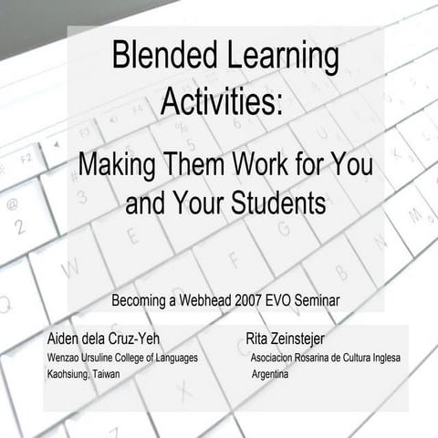BaW2007 Blended Learning | PPT