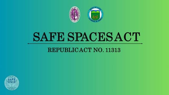R.A 11313 SPACE ACT.pptx | Crime & Harmful Acts to Individuals, Society & Human Right Violations ...