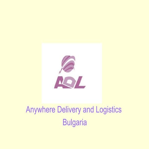 ADL Anywhere Delivery and Logistics Presentation | PPT
