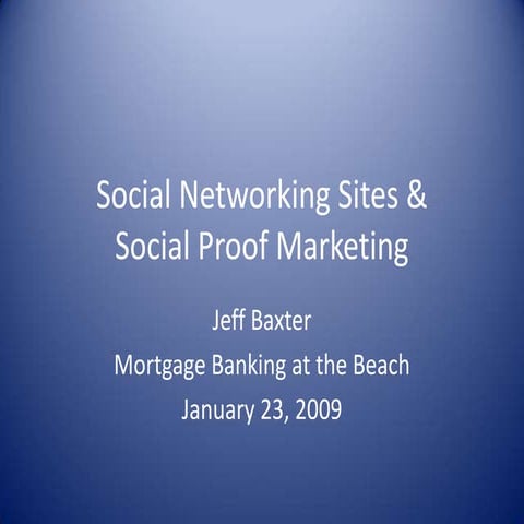 How I started using Social Networking | PPT