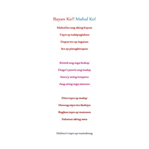 Bayan ko | PDF