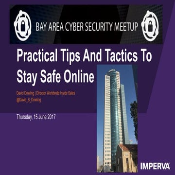 Bay Area Cyber Security Meetup - How To Stay Safe Online | PDF