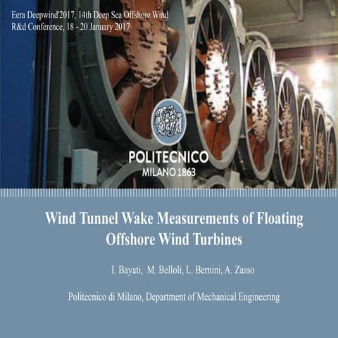 Wind Tunnel Wake Measurements of Floating Offshore Wind Turbines | PPTX