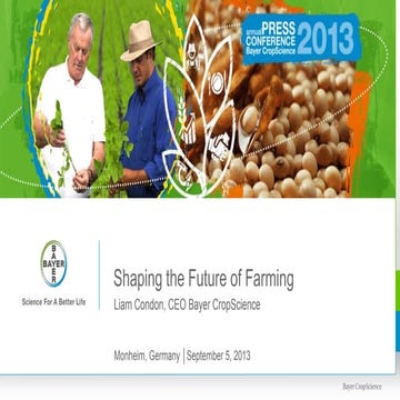 Bayer CropScience Annual Press Conference 2013 | PPTX
