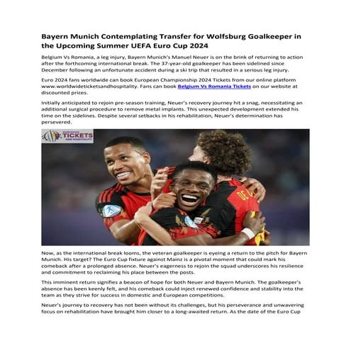 Bayern Munich Contemplating Transfer for Wolfsburg Goalkeeper in the ...