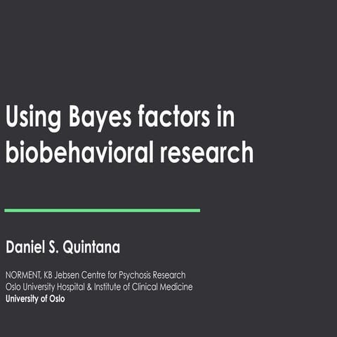 Using Bayes factors in biobehavioral research | PPT