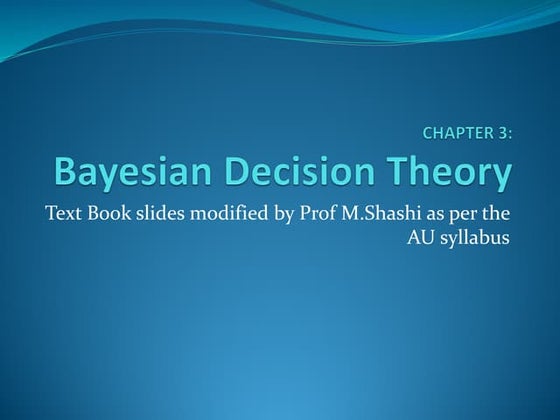 Decision Theory pattern recognition theory | PPT