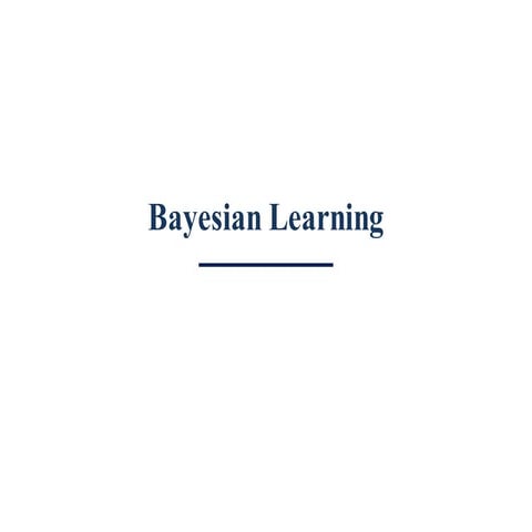 Bayesian learning | PPT