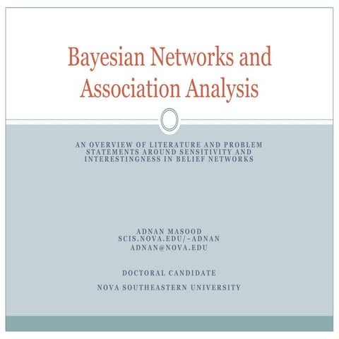 Bayesian Networks And Association Analysis Pptx Databases Computer Software And Applications