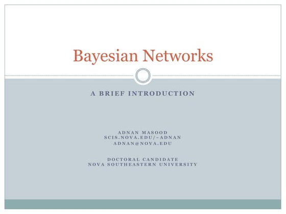 Bayes Belief Networks Ppt