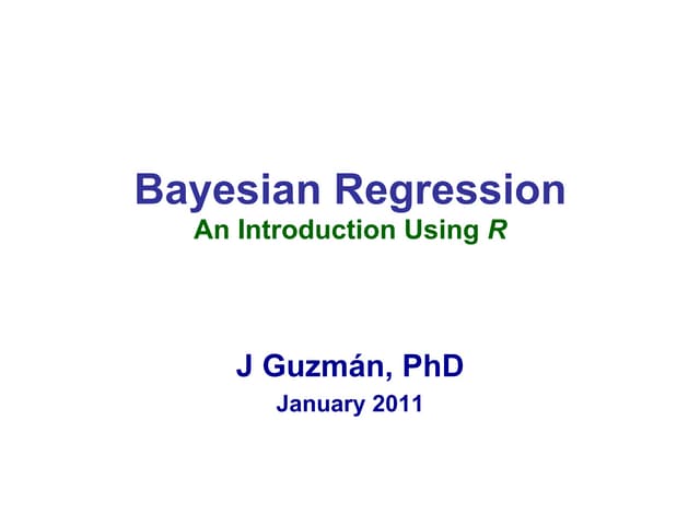Bayesian Regression Intro With R Ppt