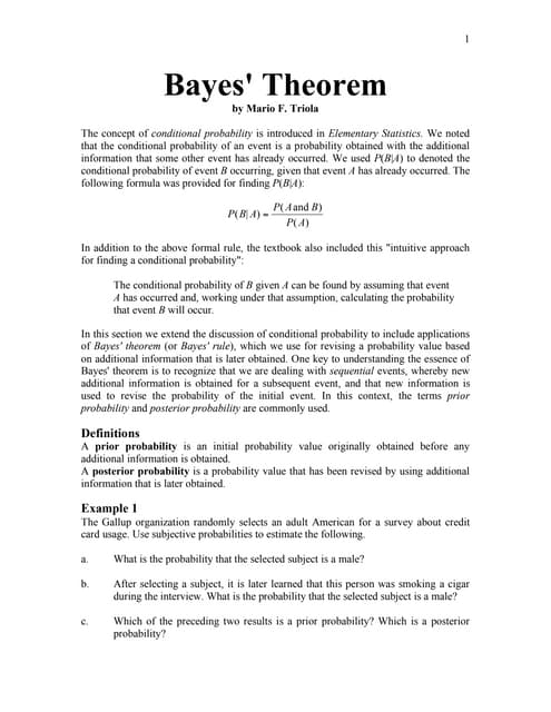 Bays theorem of probability | PPTX