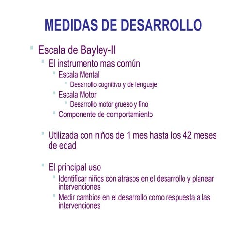 Escala de desarrollo motor Bayley-II/Psi | PPT