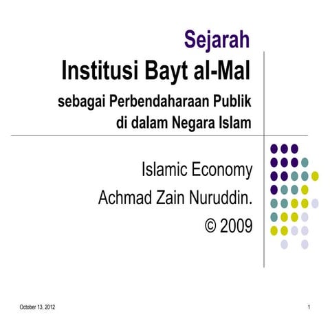 Sejarah Bayt al mal | PPT