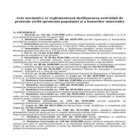 Baza legala protectia civila | PDF