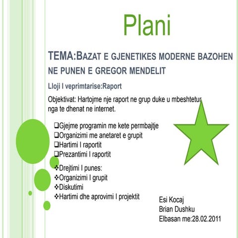 Bazat e gjenetikes moderne | PPTX