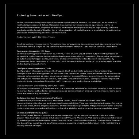 Exploring Automation With Devops Pdf