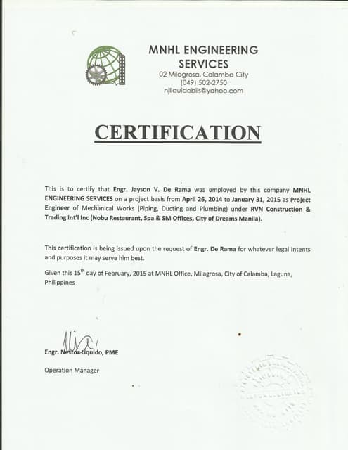 CMP Certificate | PDF