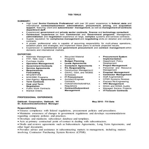 Ted' Resume | DOCX