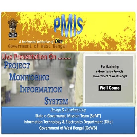 Project Monitoring System Pmis Ppt