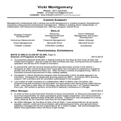 Vicki_Resume 1 19 16 | PDF