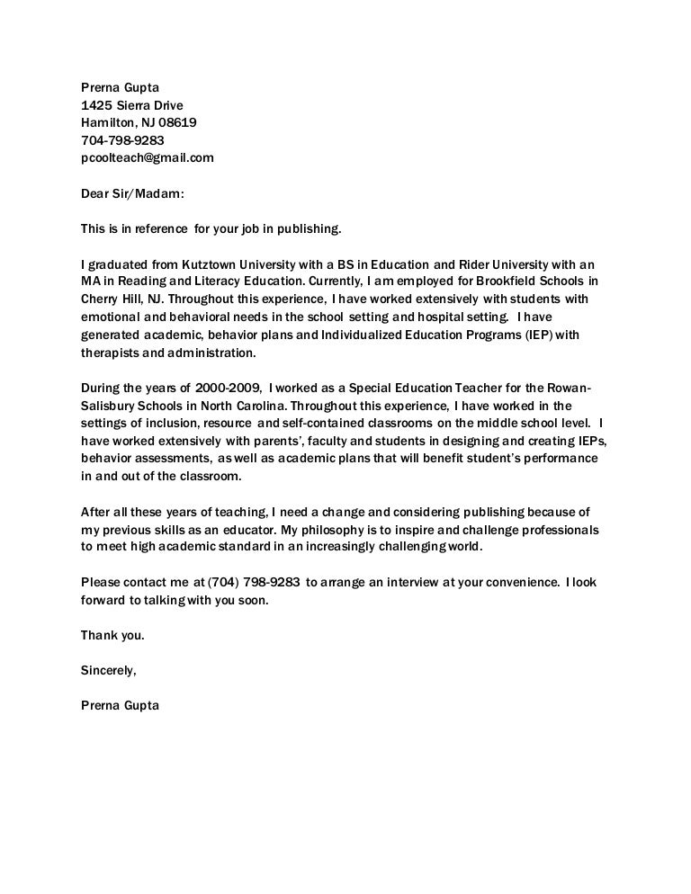 Revised Resume and cover letter