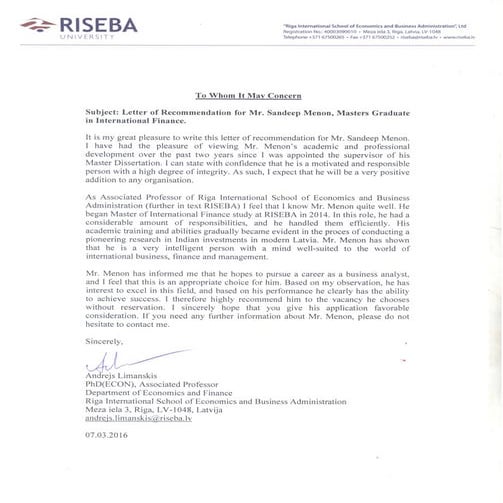 Reference Letter_RISEBA | PDF