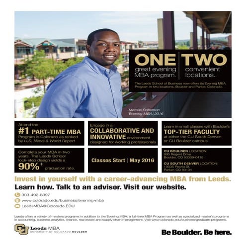 Marcus Roberson - Evening MBA flyer | PDF