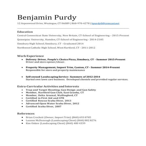 resume | DOCX | Scuba Diving | Extreme Sports