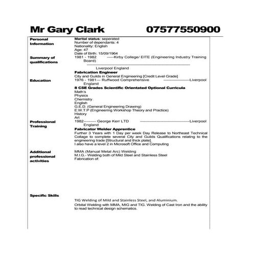 James burgess cv new 15 | DOCX