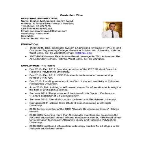 English CV | PDF | Computing | Technology & Computing