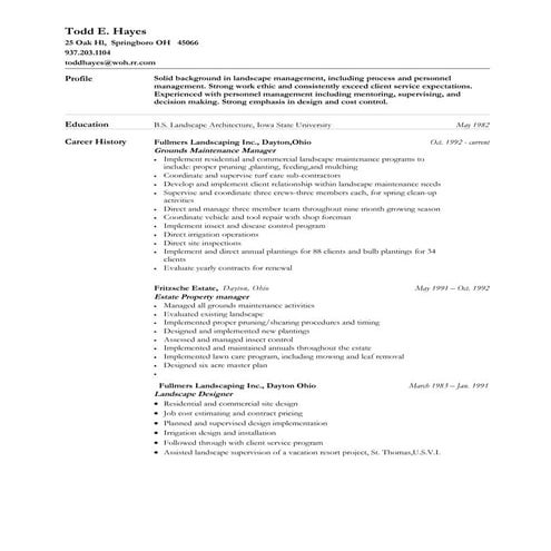 Josh's Resume | RTF