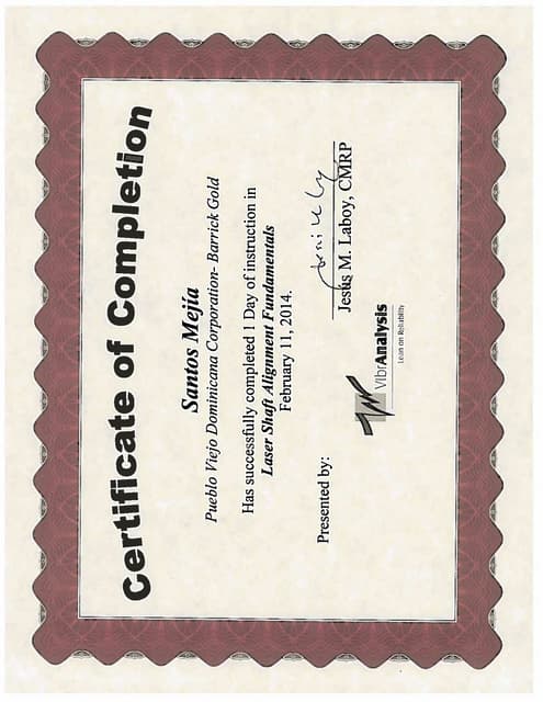 CERTIFICATION MILLWRIGHT LEVEL 4 | PDF