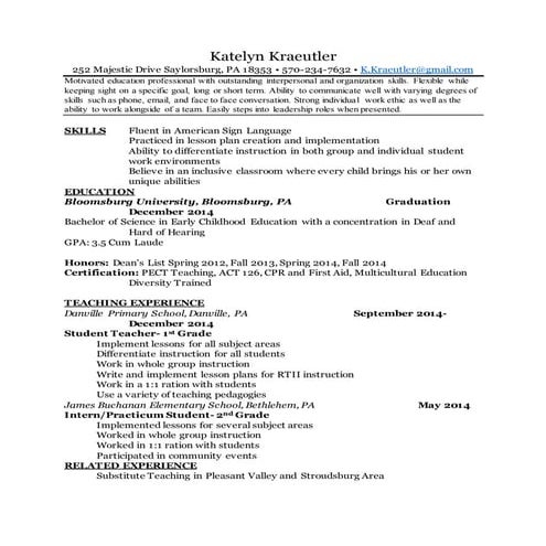 Resume In Power Point | PPT