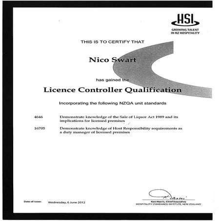 LCQ certificate | PDF
