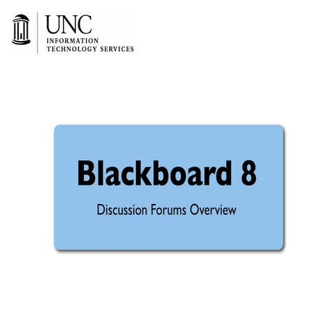 Discussion Boards 101 | PPT