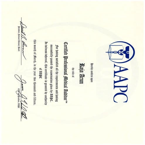 CPMA Diploma for Raja Arun | PDF