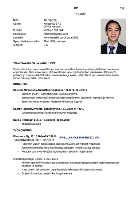 Cv it management finnish | PDF