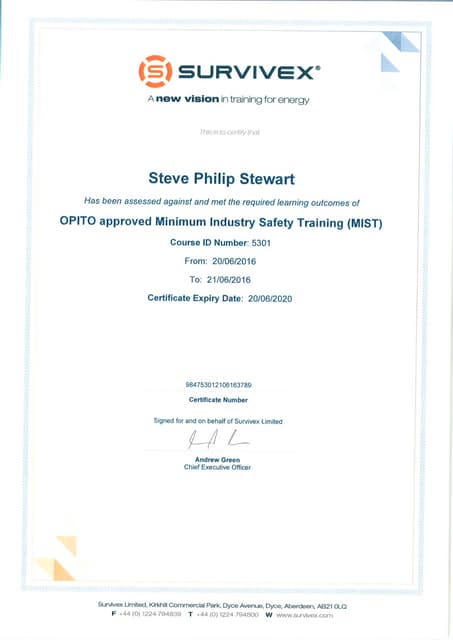 CompEx Certificate | PDF