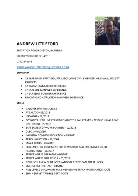 Alex CV Short Selection_email | PDF