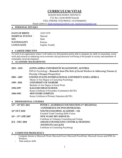 CV - without references | PDF