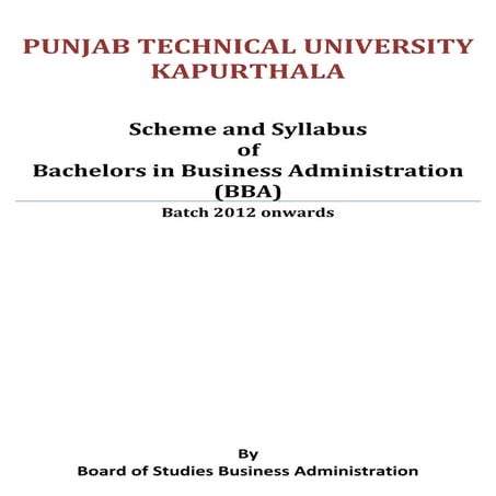 Bba 2012 scheme(1) | PDF