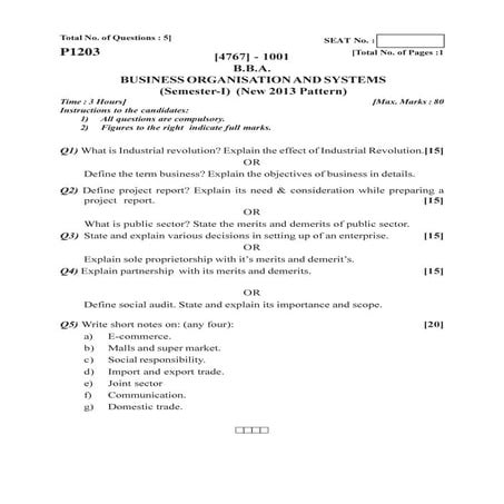 Bba (2013 pattern) | PDF