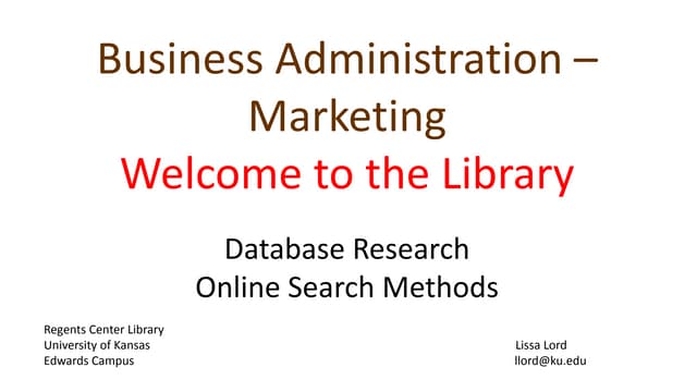 using Mergent for SWOT analyses | PPT