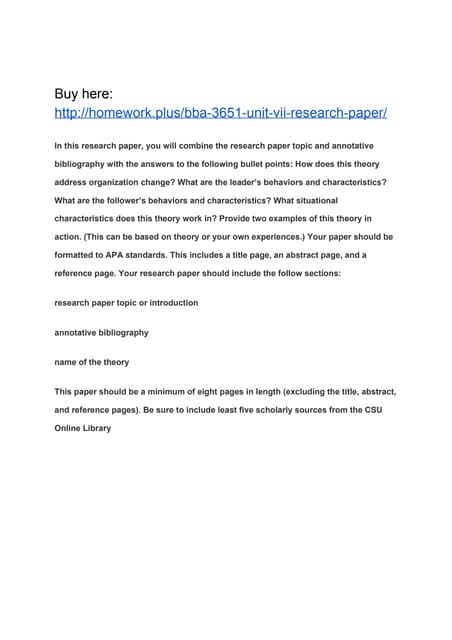 BBA 3651 Unit V Case Study | PDF