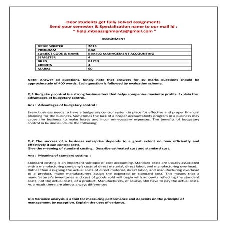 Mba 101 - accounting for managers | DOCX