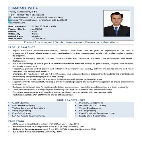 Prashant Patil - CV | PDF