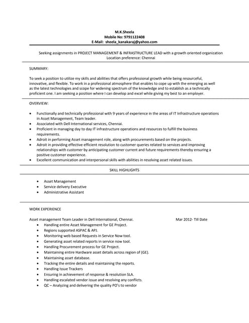 Revathi - Resume | DOC