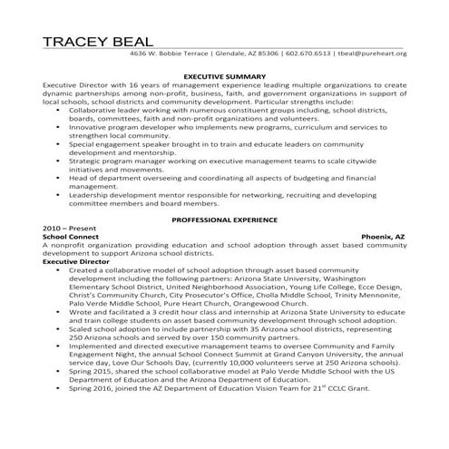 Tracey Resume pdf | PDF | College Education | Education